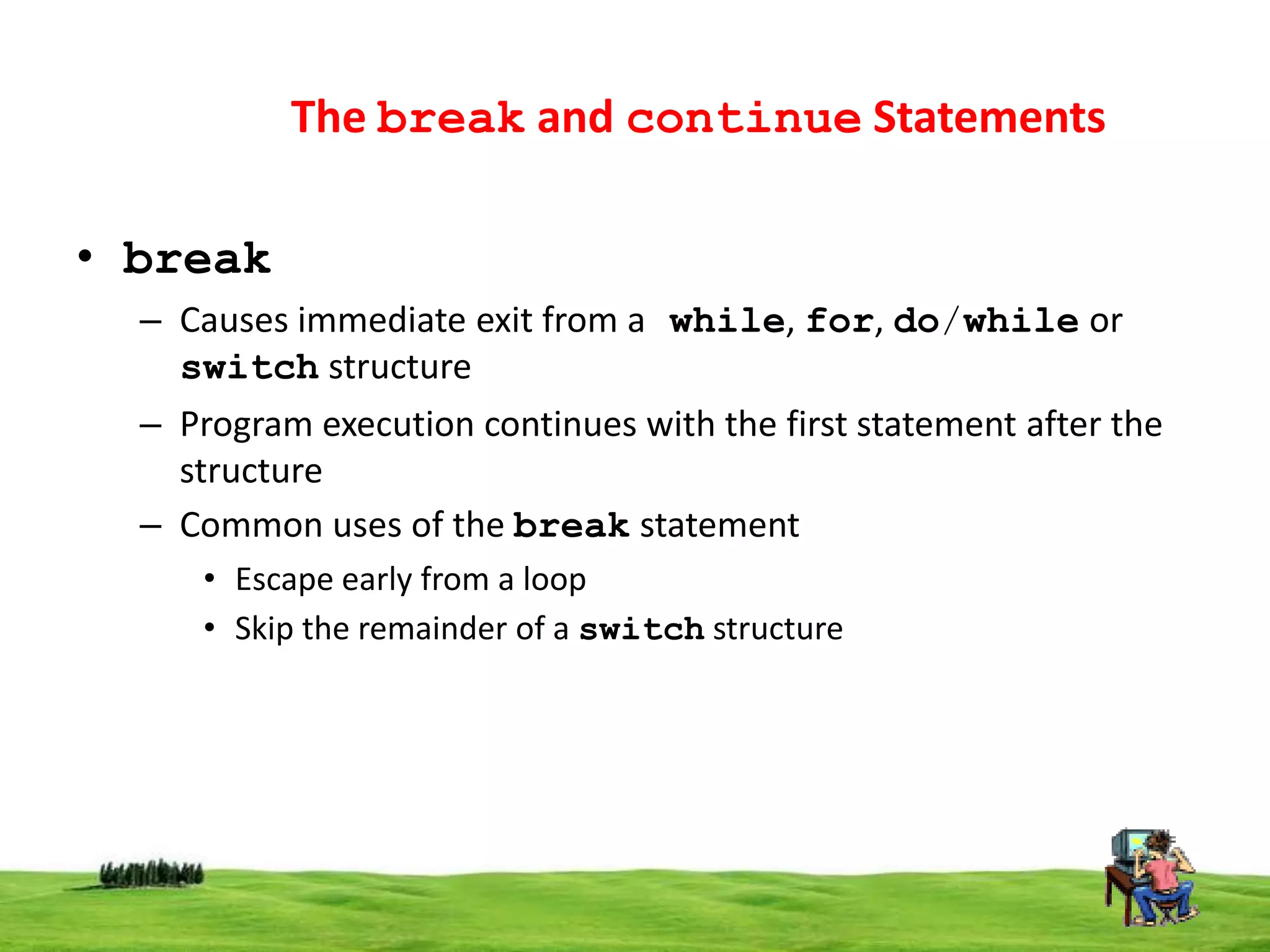 Break and continue | PPSX