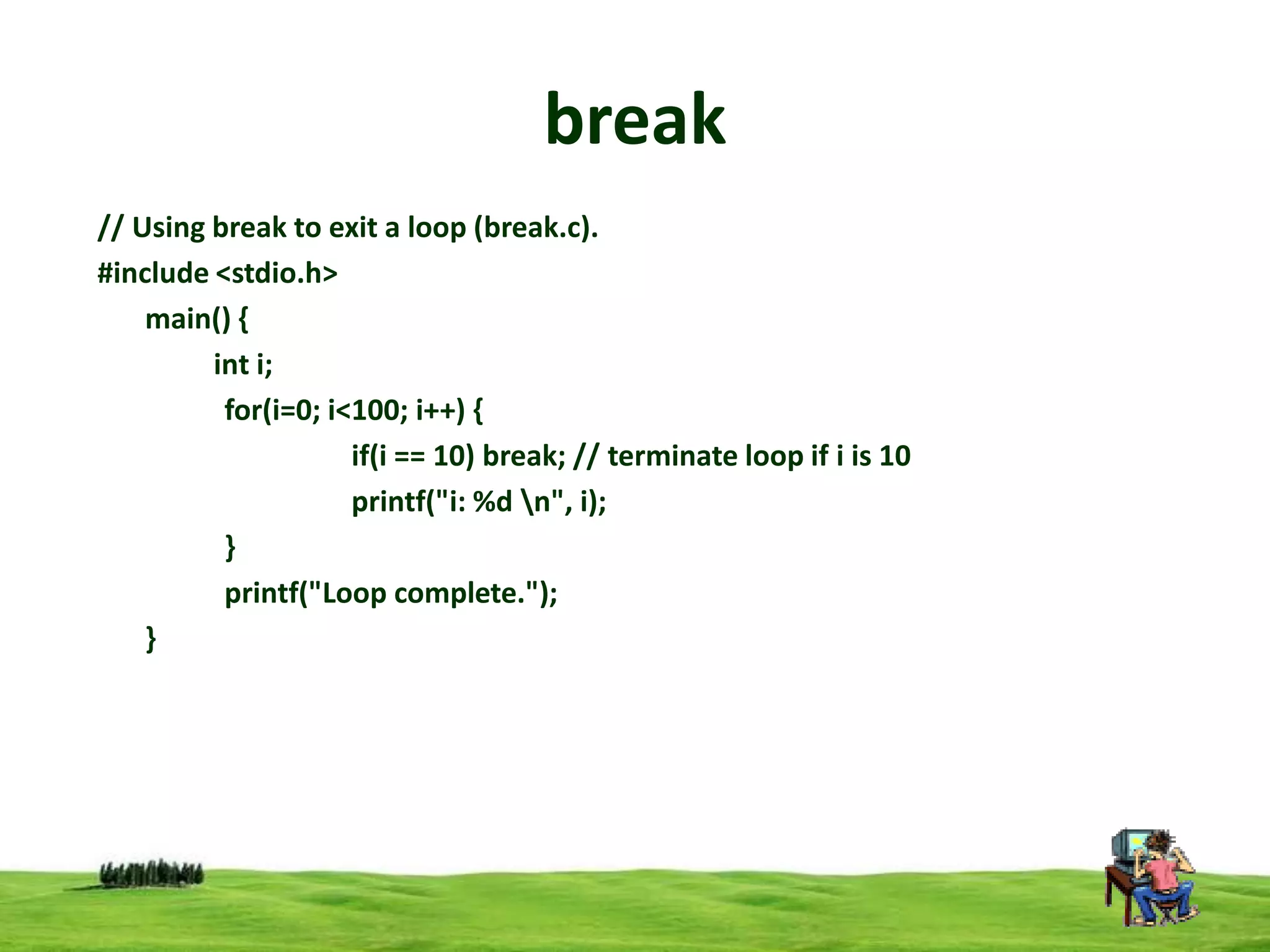 Break and continue | PPSX