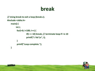 Break and continue | PPSX