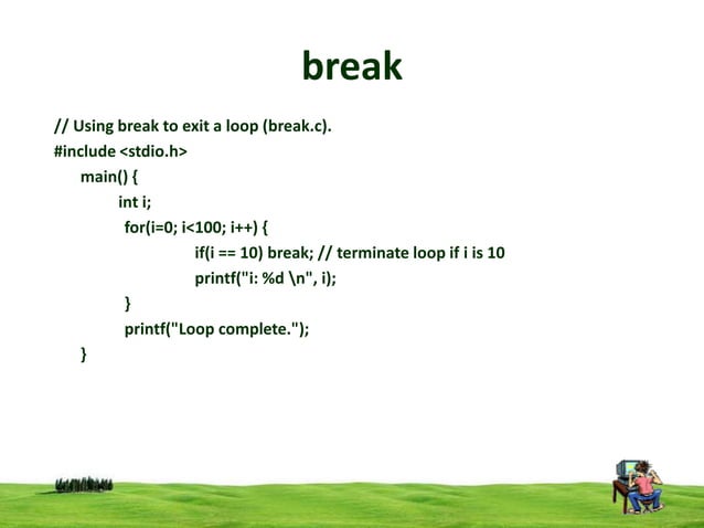 Break and continue | PPSX