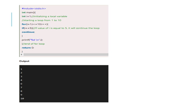 Break And Continue Statement In C Programming Pptx Programming Languages Computing