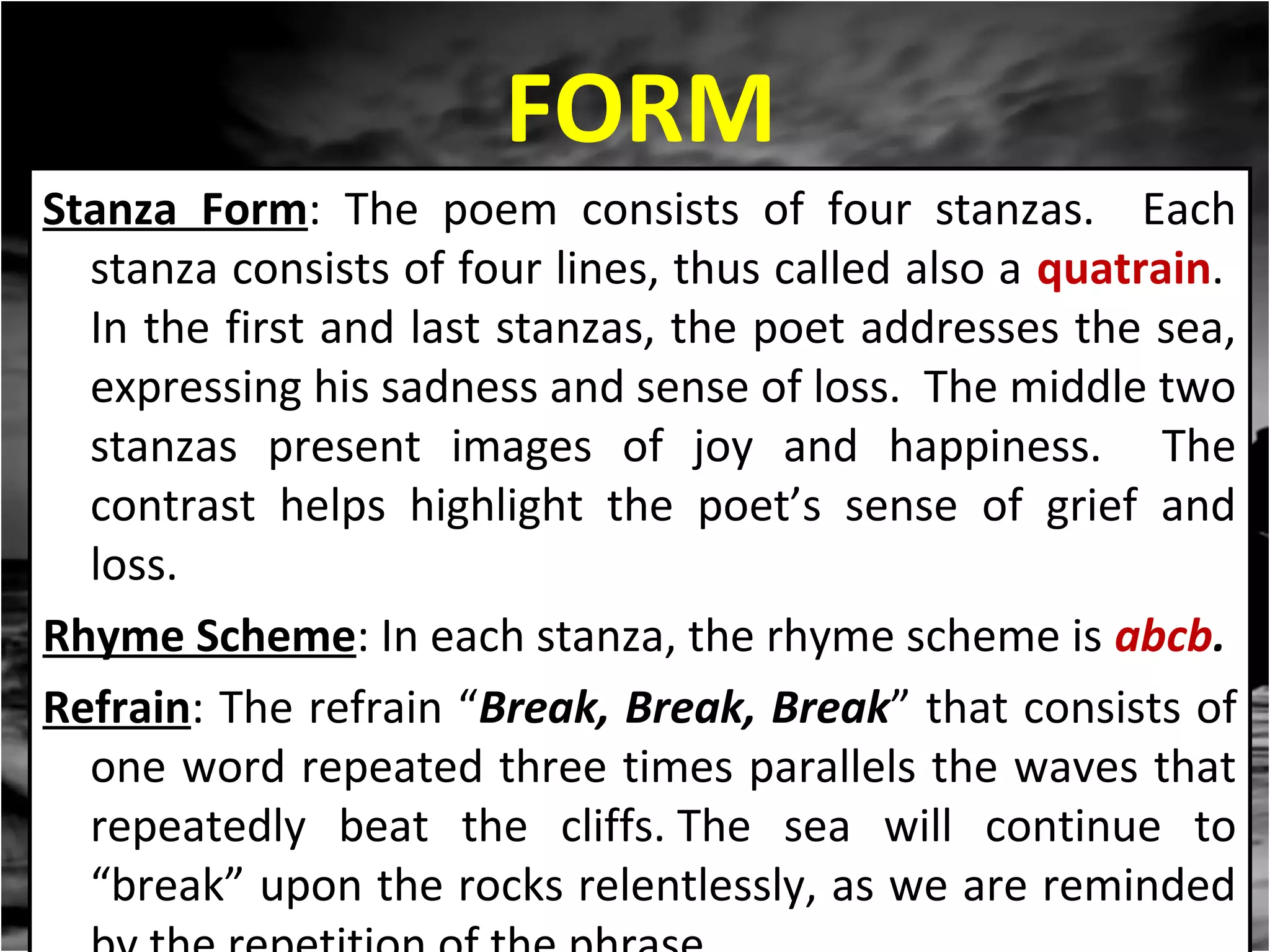 Tennyson's "Break, break, break" | PPT