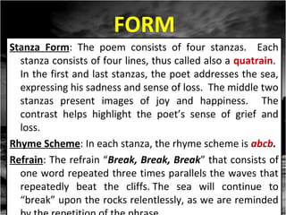 Tennyson's "Break, break, break" | PPT