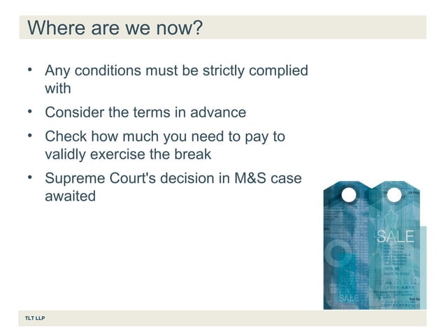Break clauses: where are we now? | PPT