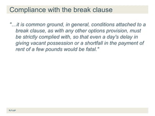 Break clauses: where are we now? | PPT