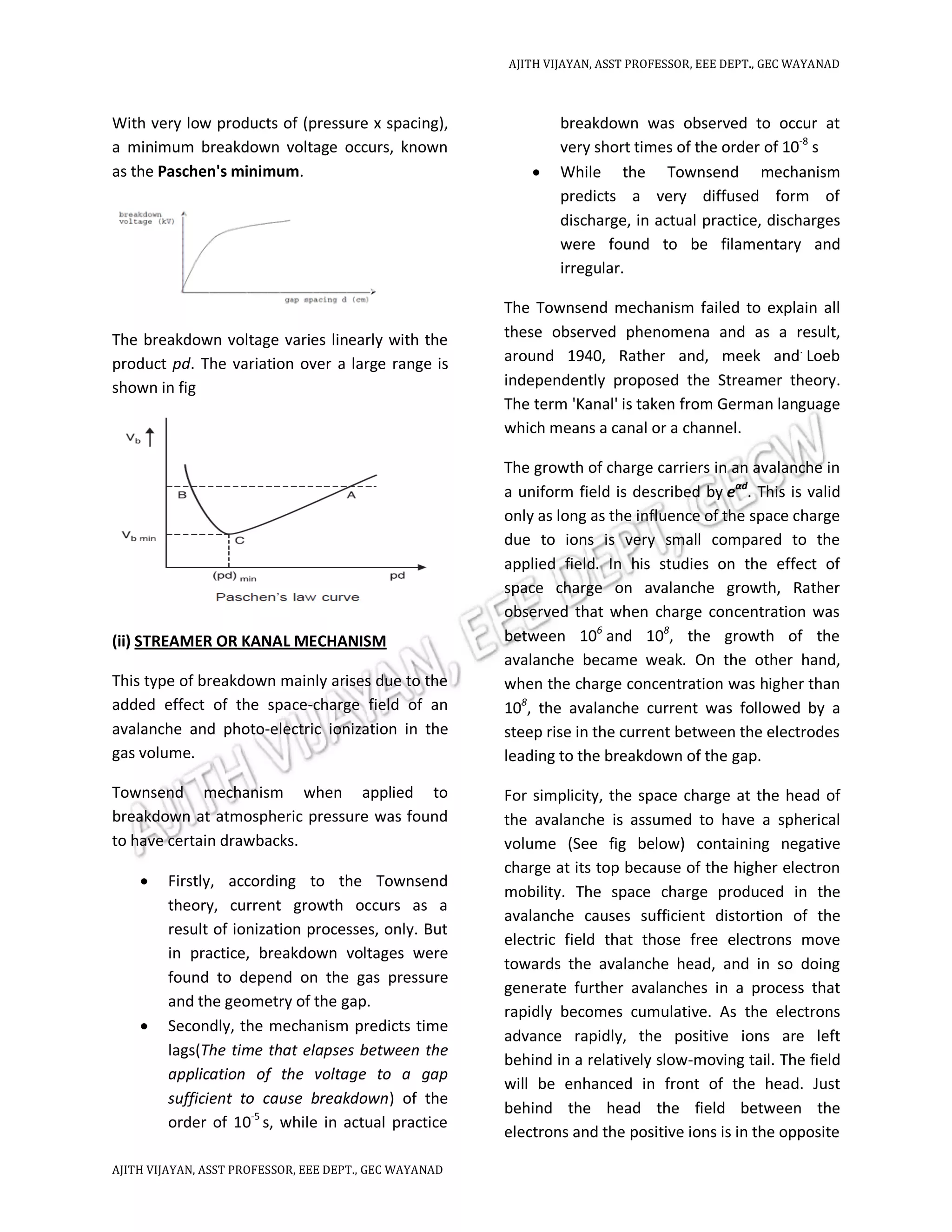 Breakdown in solids, liquids and gases | PDF