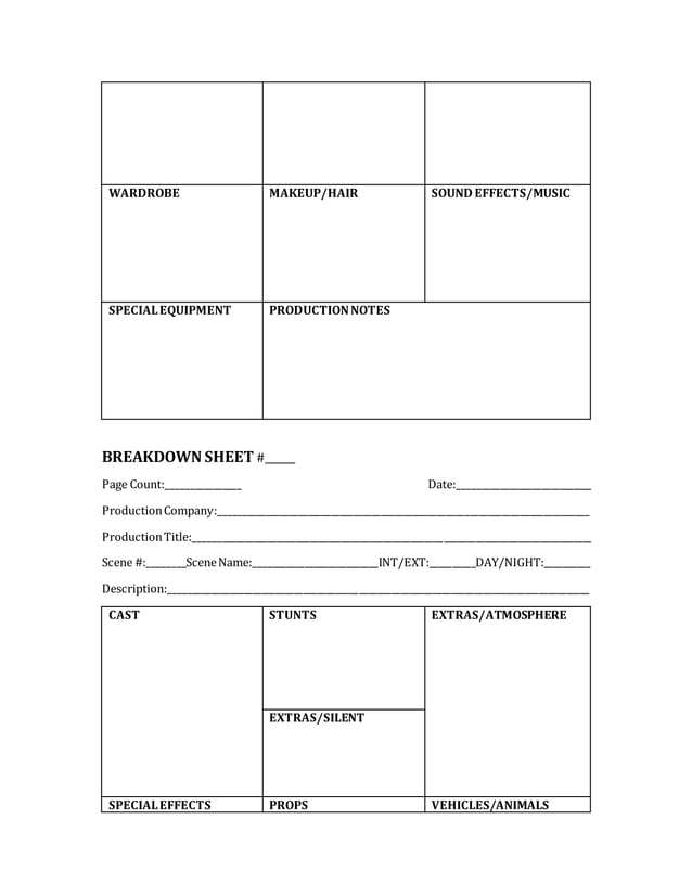 Breakdown sheet (1) joe parker | DOCX