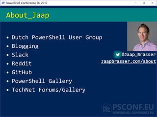Breakdown the GUI - PowerShell logging to automate everything | PPT