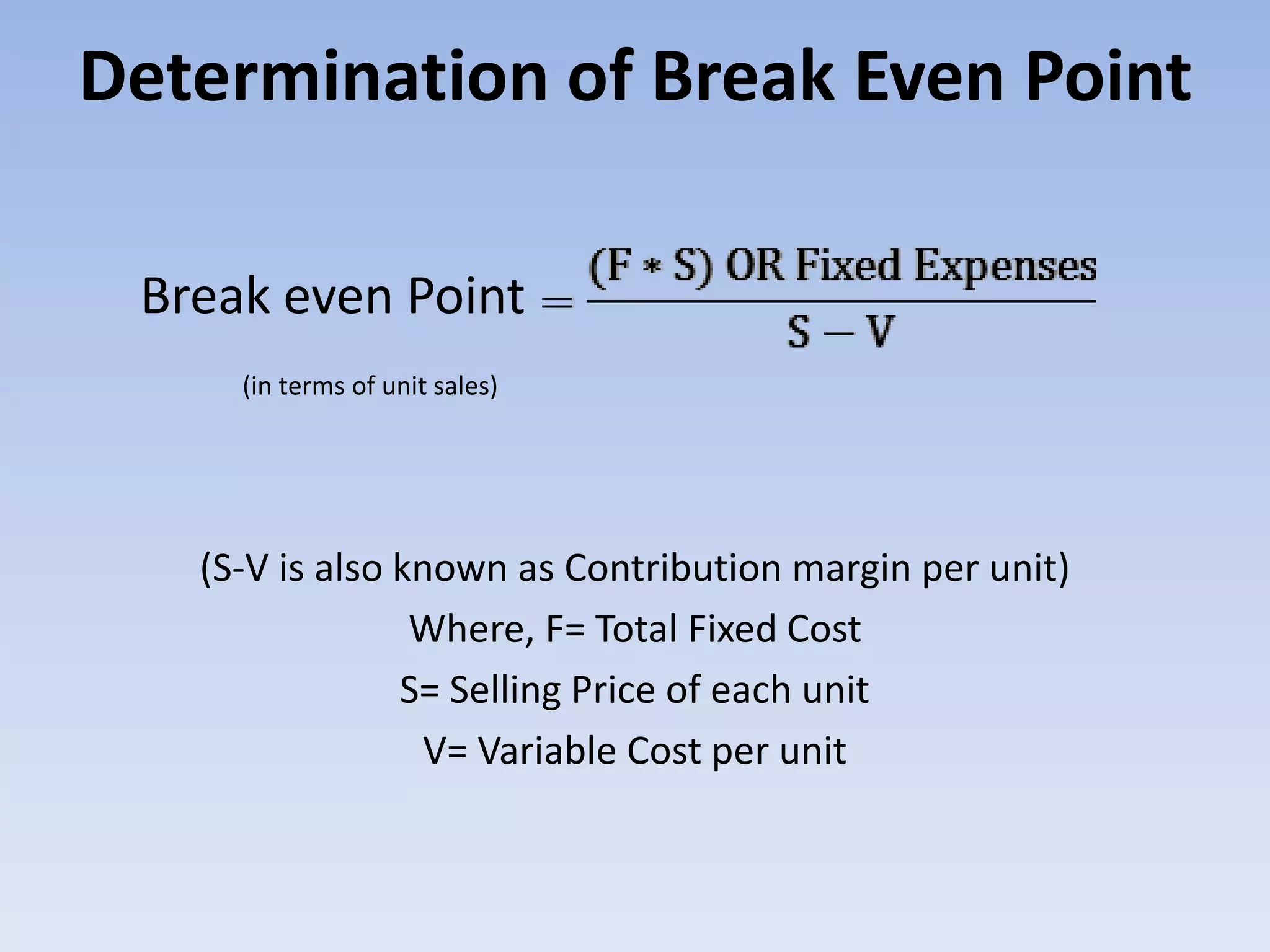 Break even analysis | PPT