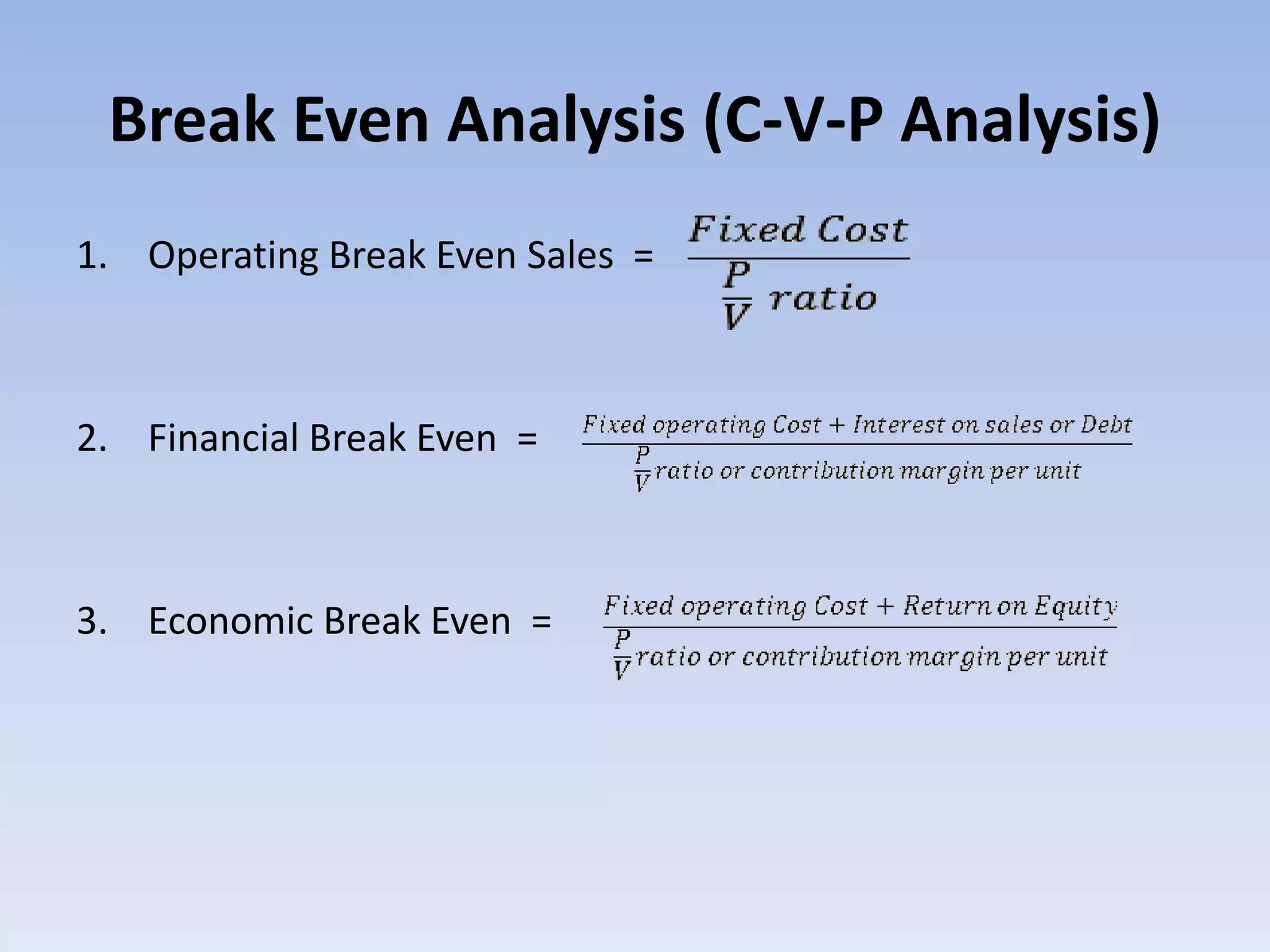 Break even analysis | PPT