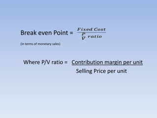 Break even analysis | PPTX