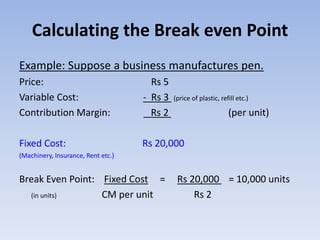 Break even analysis | PPT