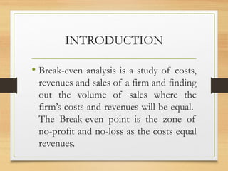 Break even analysis | PPT