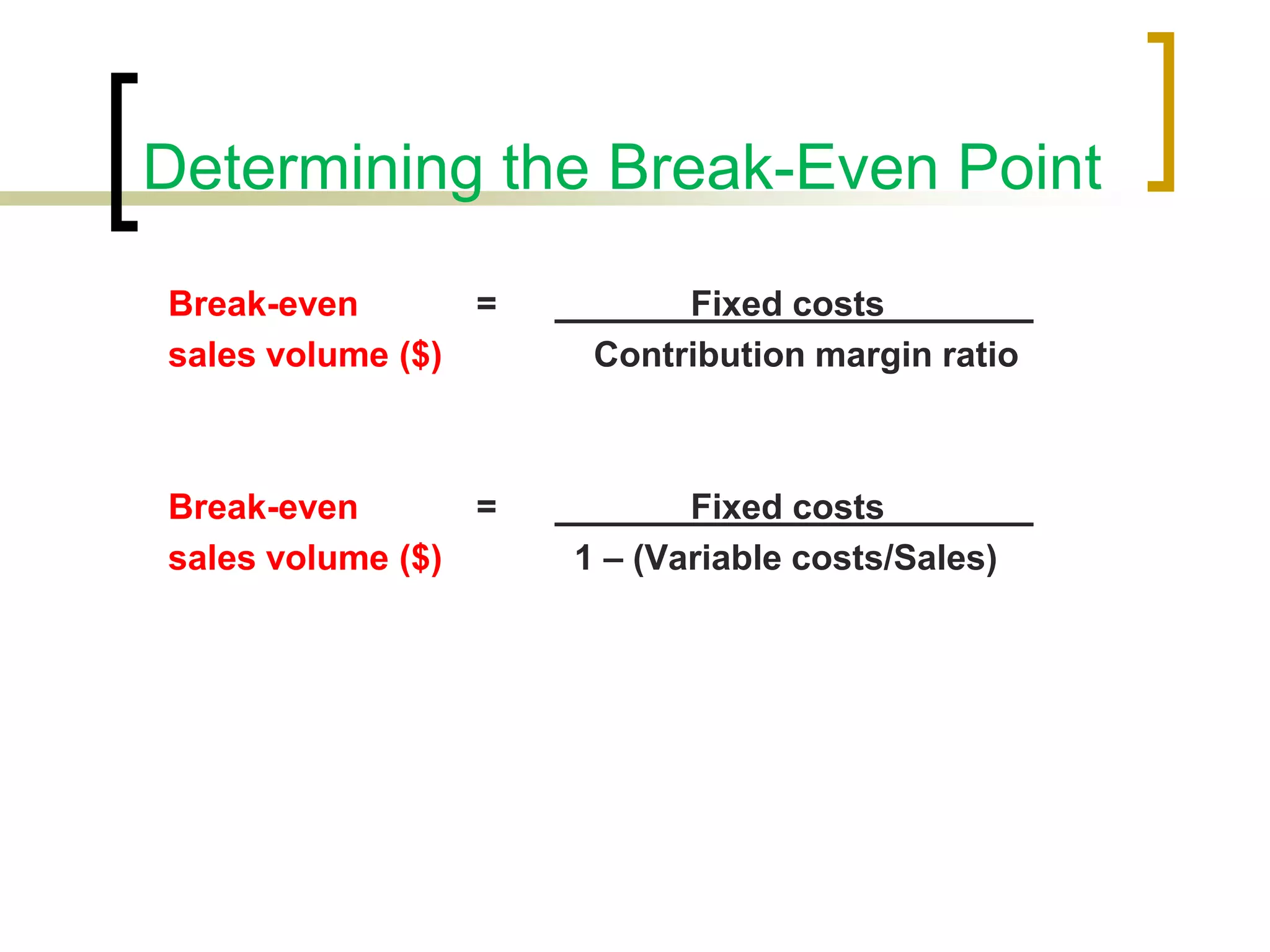Breakeven analysis | PPT