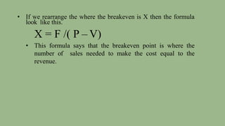 Break even analysis | PPTX