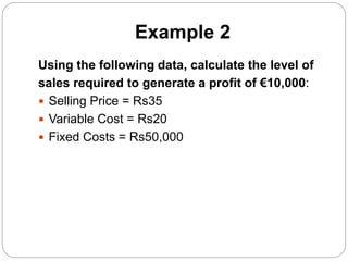 Break Even Analysis.ppt