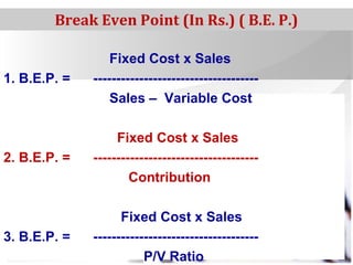 Break Even Analysis.ppt