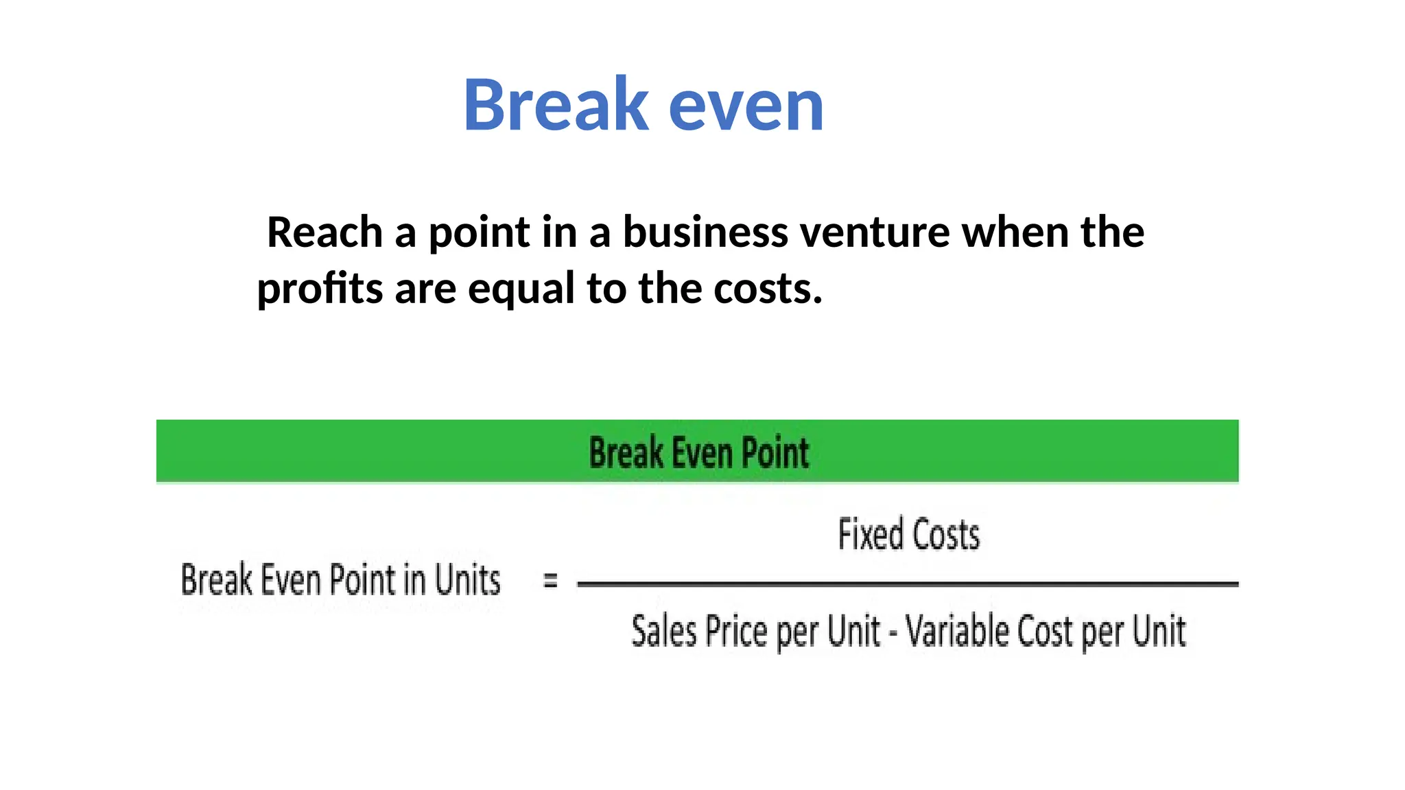 Break even analysis for the upcoming.pptx