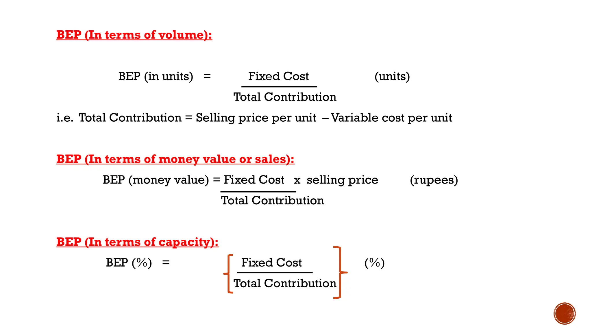 Break Even analysis in financial management. pptx | PPTX