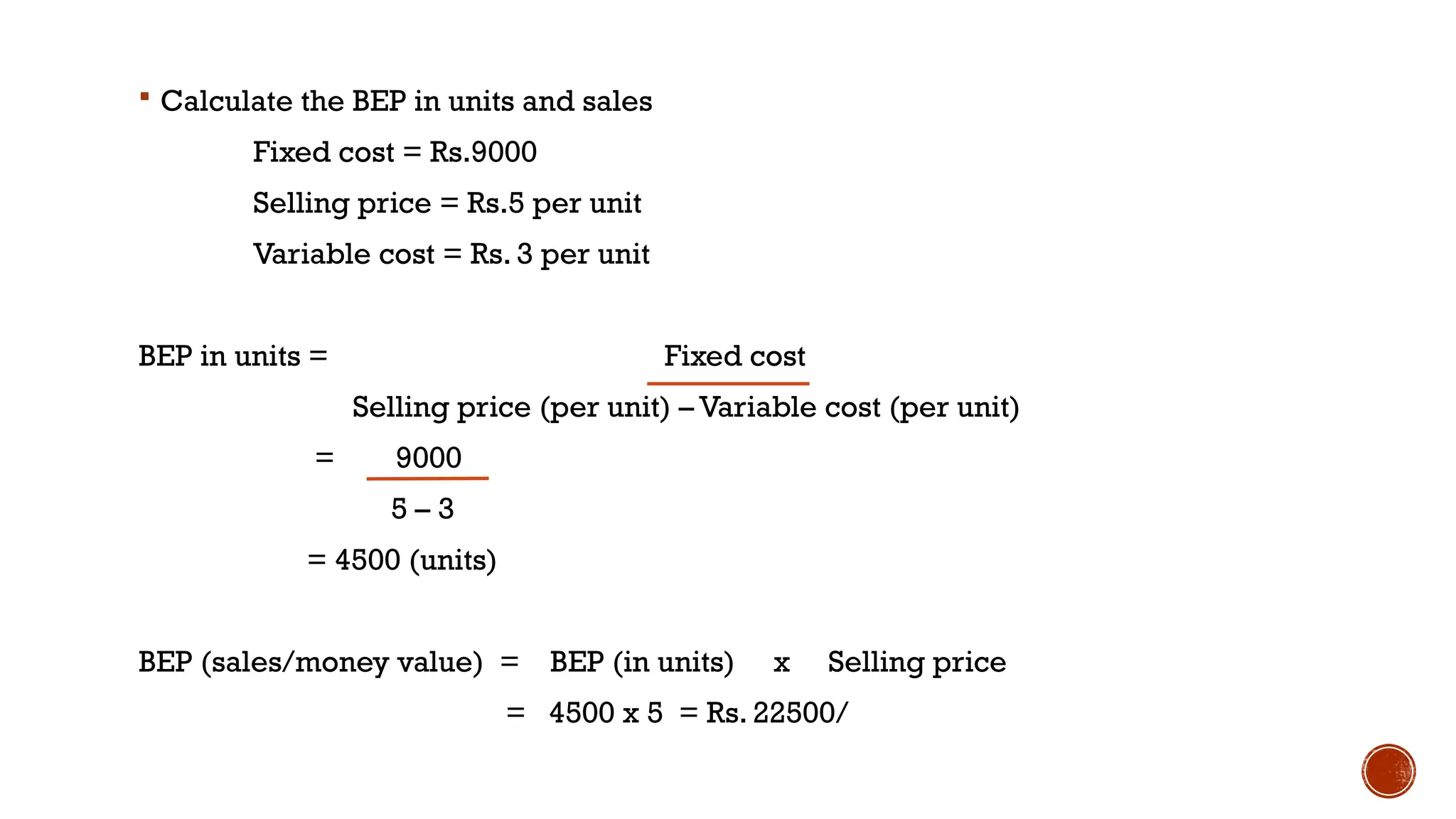 Break Even analysis in financial management. pptx | PPTX