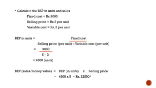 Break Even analysis in financial management. pptx | PPTX
