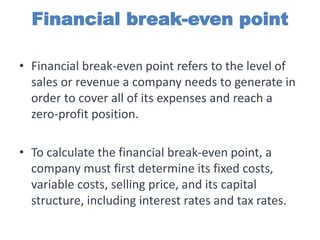 Break even analysis Final.pptx