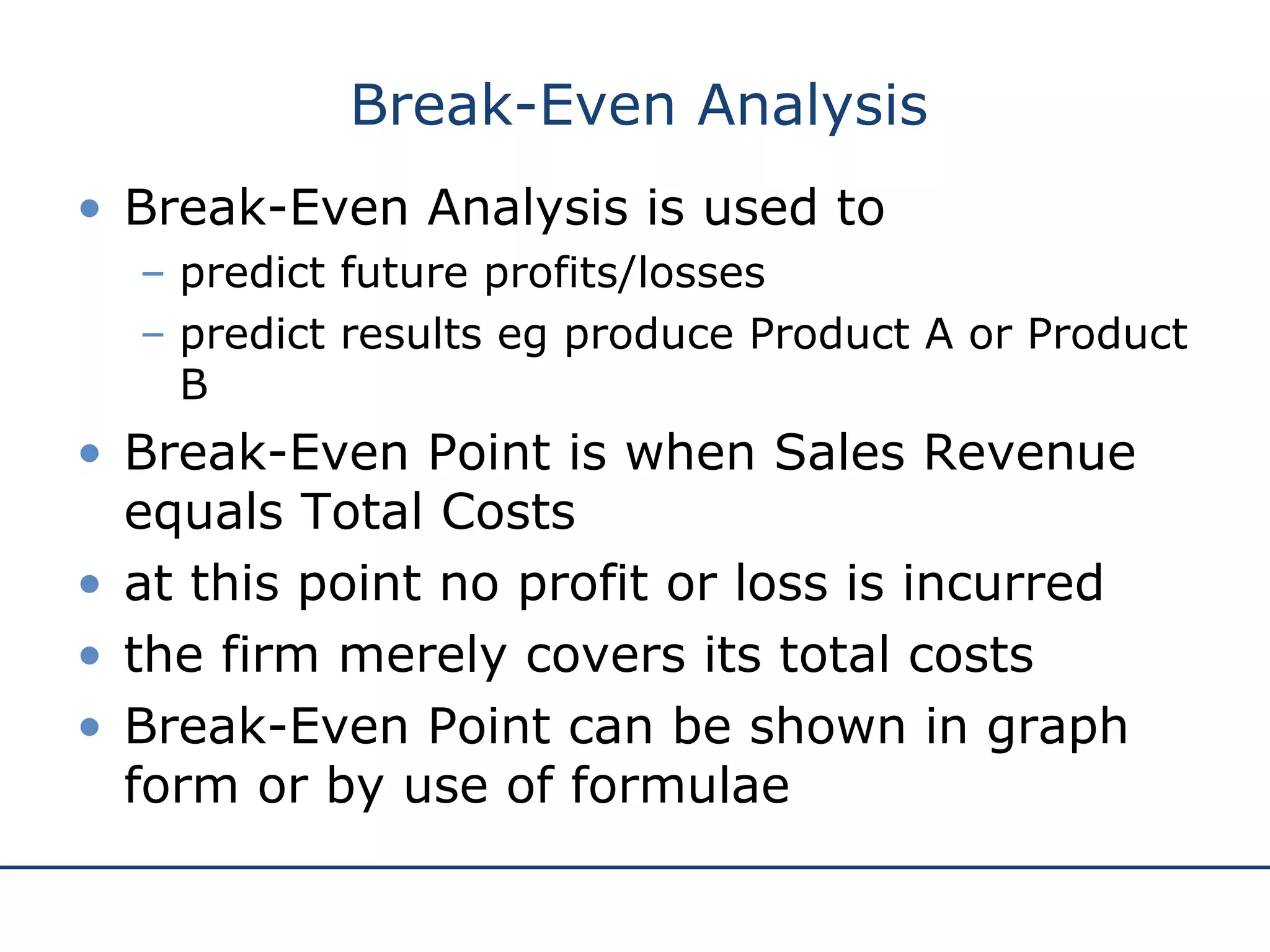 Break Even Charts Simplified | PPT