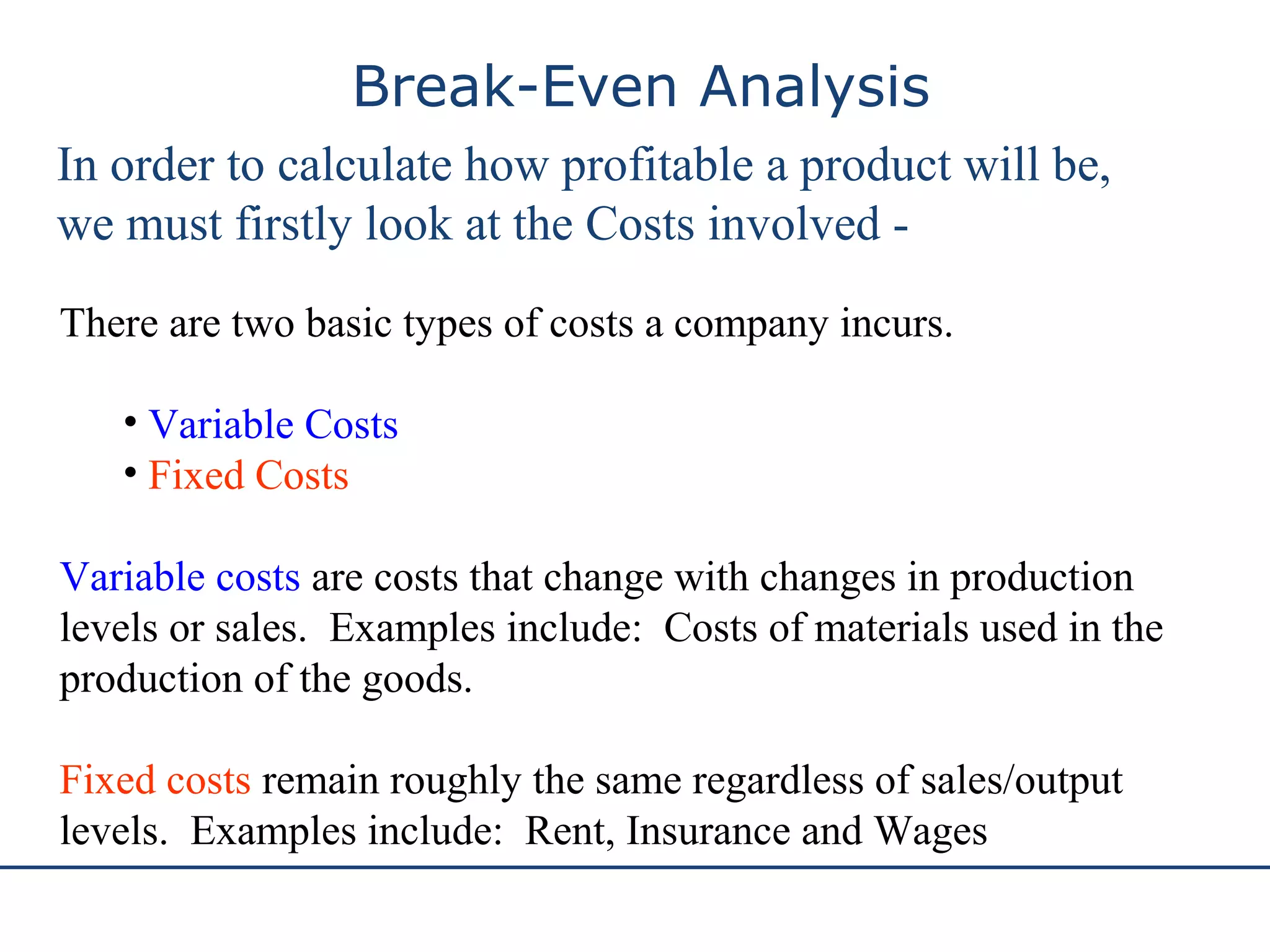 Break Even Charts Simplified Ppt