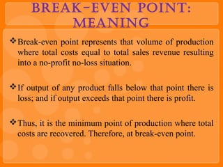 Break even point | PPT