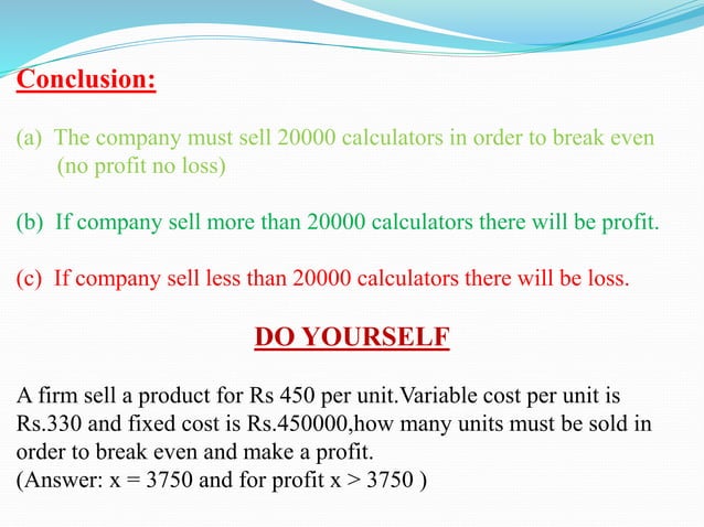 Break even point | PPT