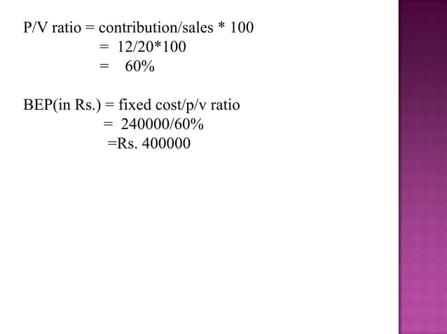 Break even point final | PPTX