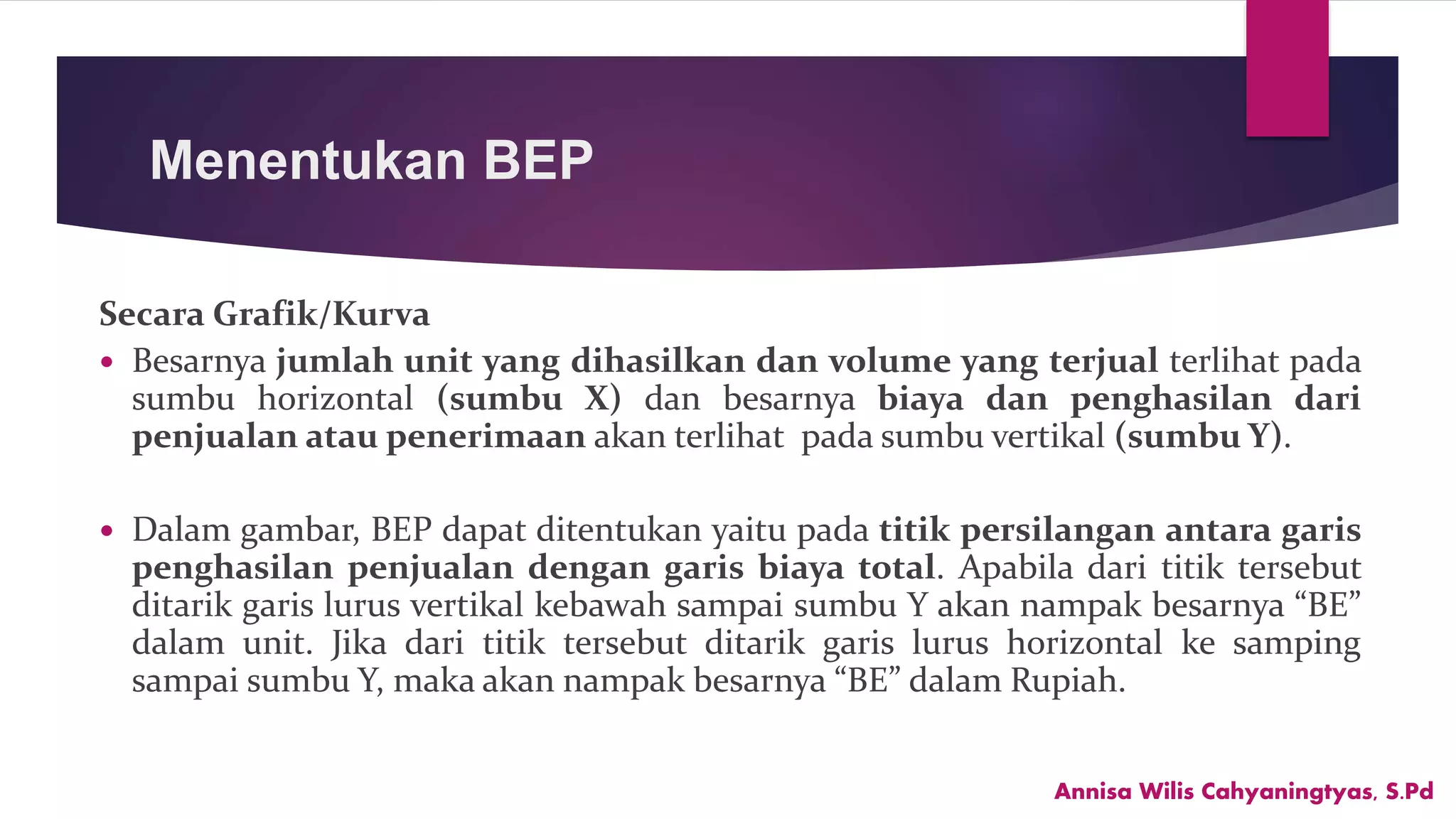 Break Event Point (Titik Impas).ppt