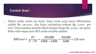 Break Event Point (Titik Impas).ppt
