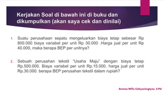 Break Event Point (Titik Impas).ppt