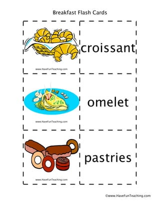 Breakfast flash-cards | PDF