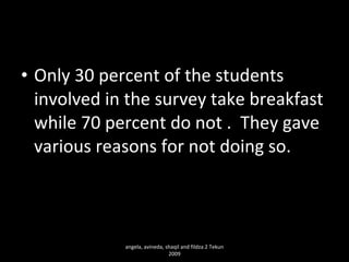 Breakfast Analysis (Pie Chart) by Angela's group | PPT