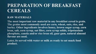Introduction of Breakfast cereals | PPT