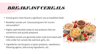 BREAKFAST CEREALS AND MACARONI/PASTA PRODUCTS | PPTX