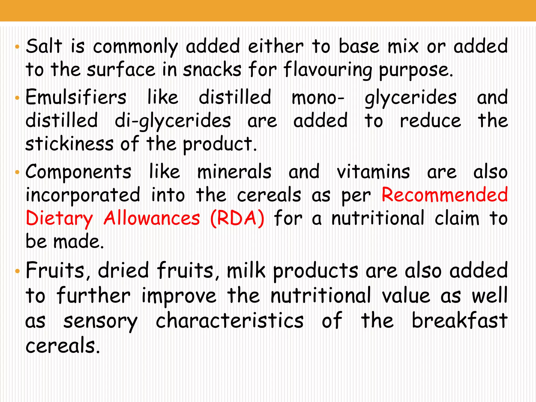 Breakfast cereals classification and technologies | PDF