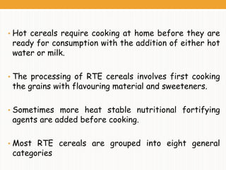 Breakfast cereals classification and technologies | PDF