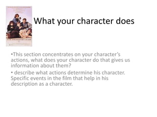 Breakfast club character analysis | PPTX