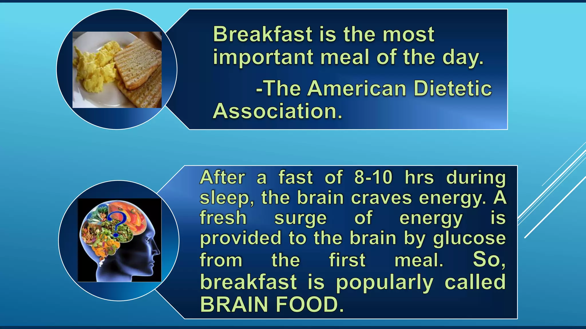 Breakfast is brain food | PPTX | Healthy Cooking and Eating | Food & Drink