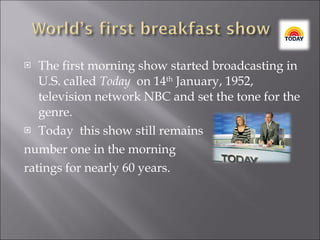 Breakfast television | PPT