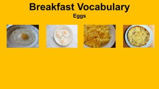 Breakfast Vocabulary | PPTX