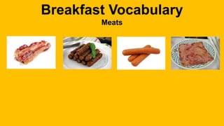 Breakfast Vocabulary | PPT
