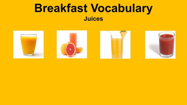 Breakfast vocabulary | PPT