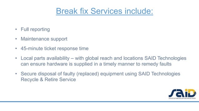 Break Fix Support.pptx