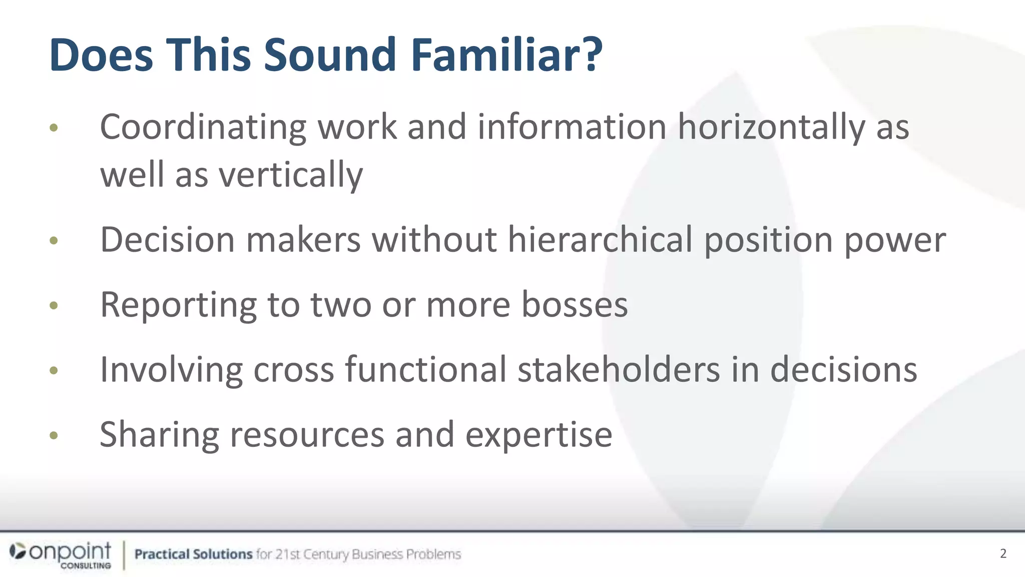 Breaking Down Organizational Boundaries | PPT