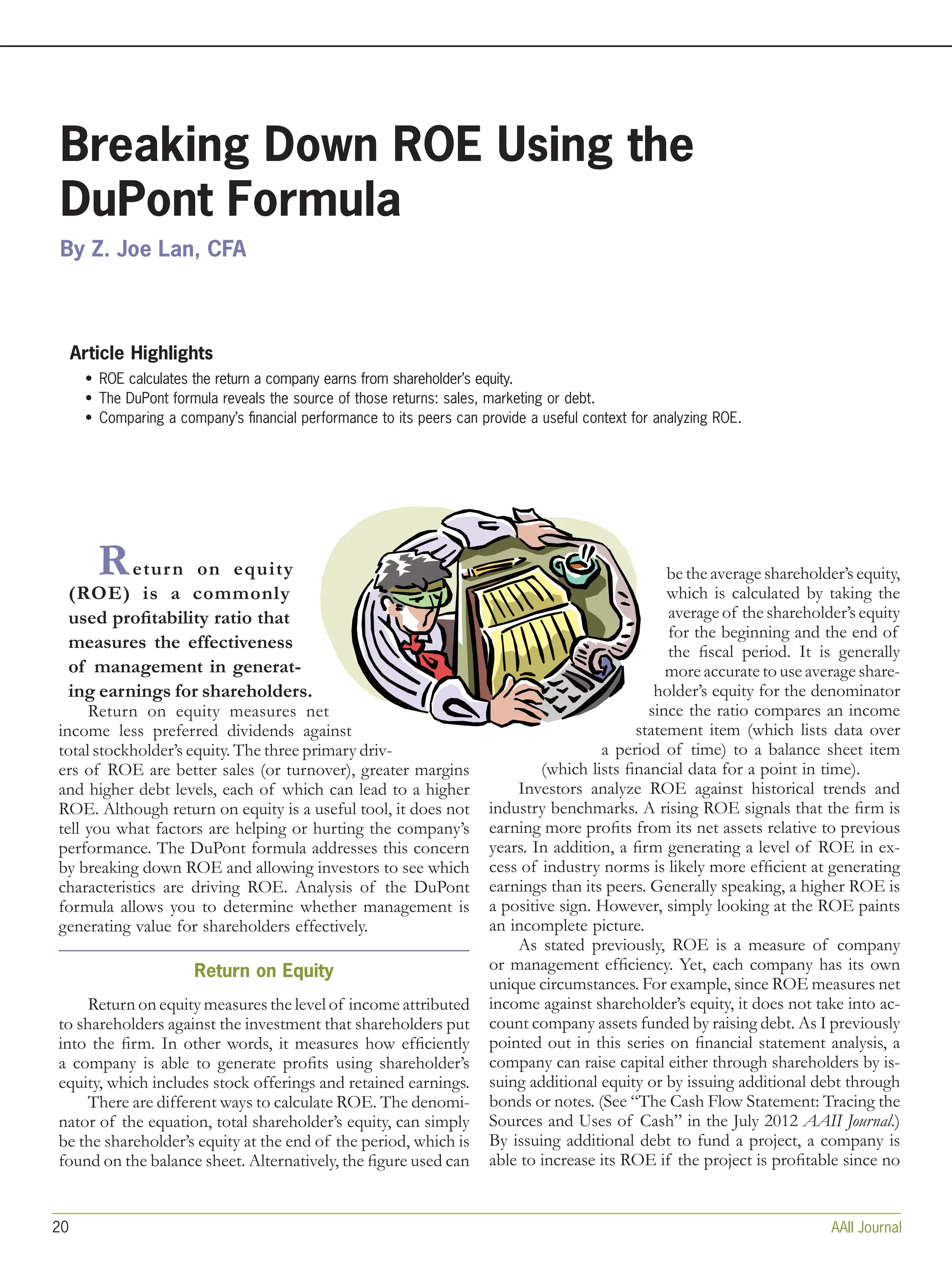 Breaking down-roe-using-the-dupont-formula | PDF