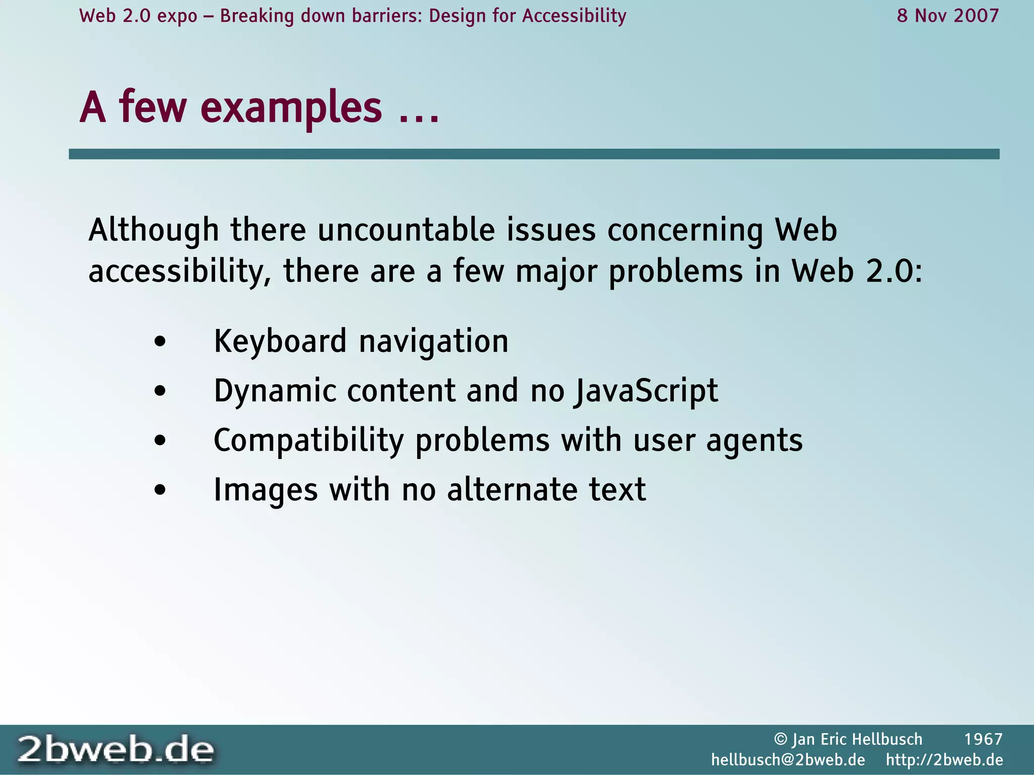 Breaking Down The Barriers: Design for Accessibility | PDF